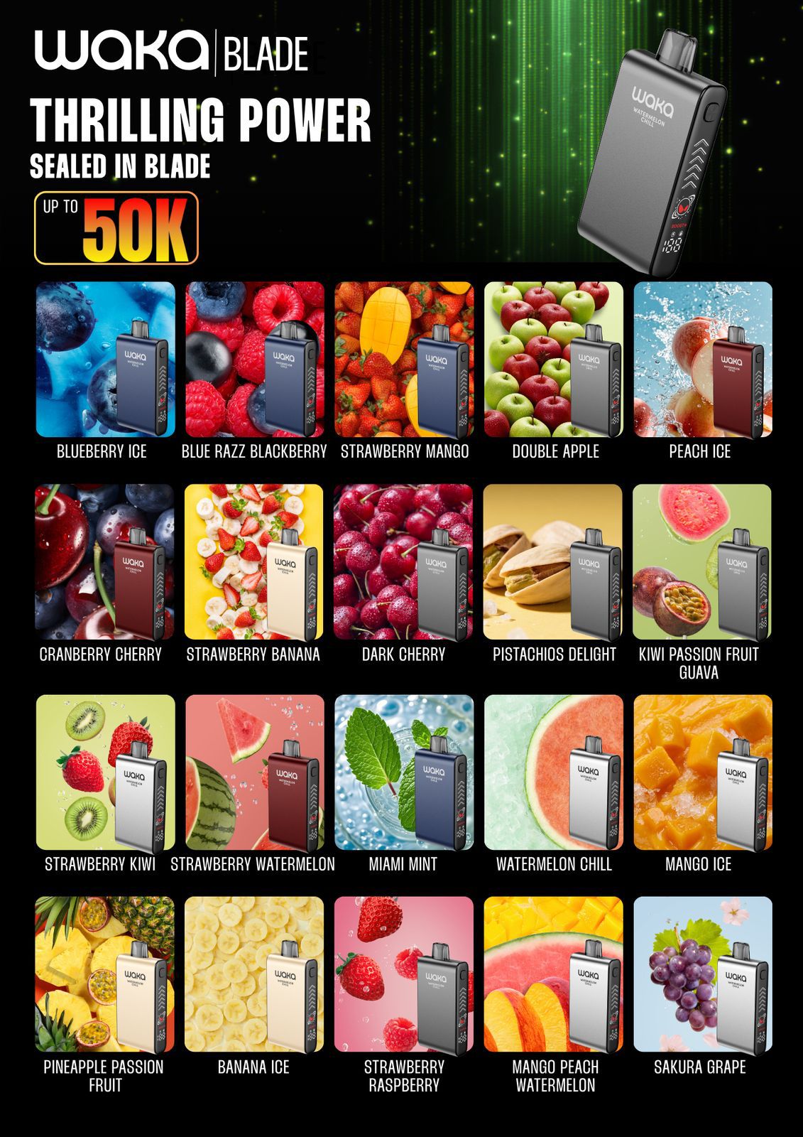 Waka Blade 50K Puffs Disposable Vape – Long Lasting & Flavorful ...